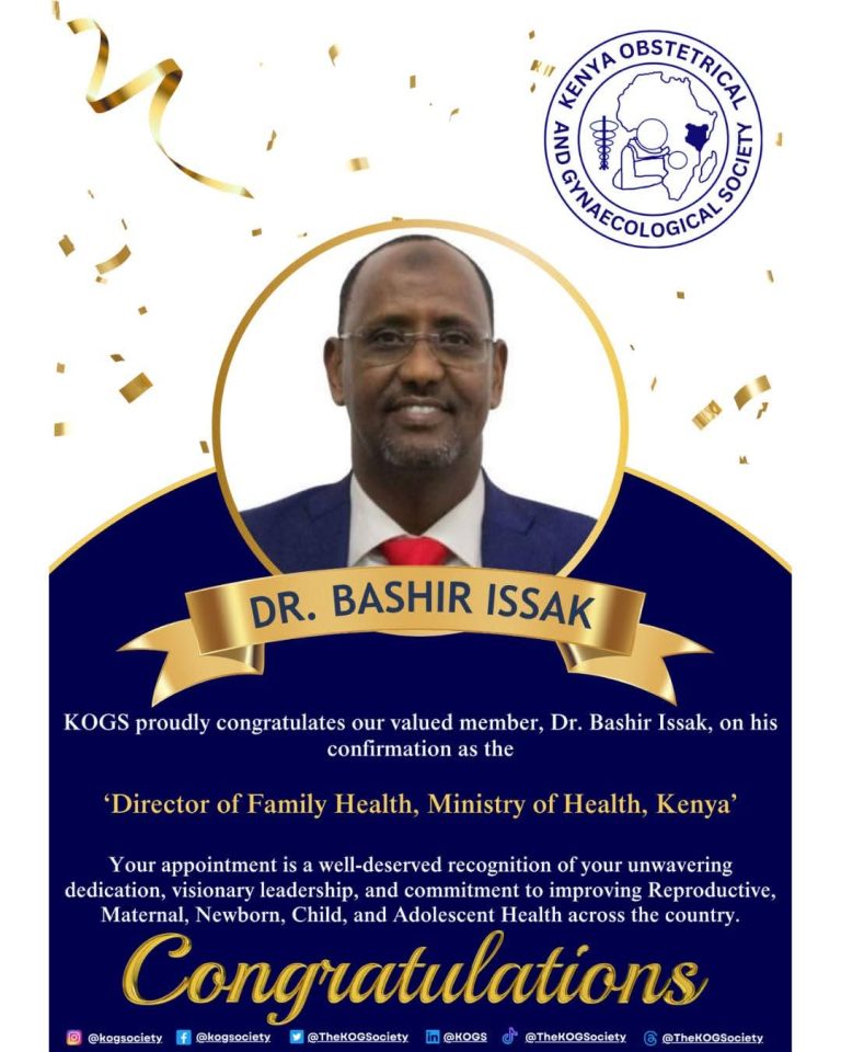 KOGS Congratulates Dr. Bashir Issak On His Appointment As Director Of ...